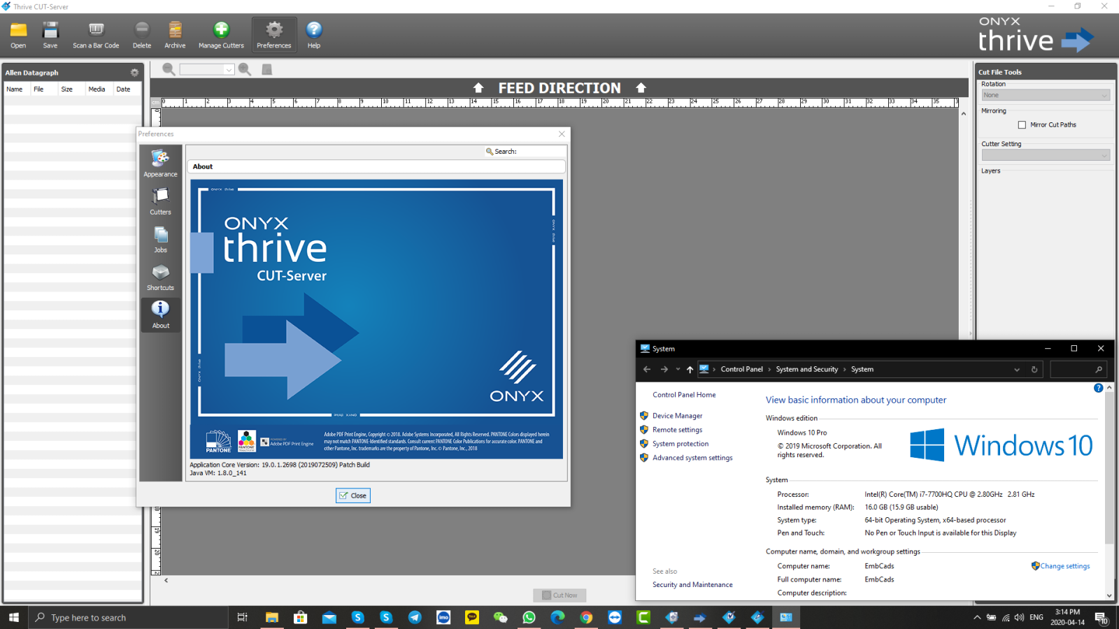 ONYX Thrive 19 RIP Work Windows 10-8-7 | Release In 2020 - EmbCads ...