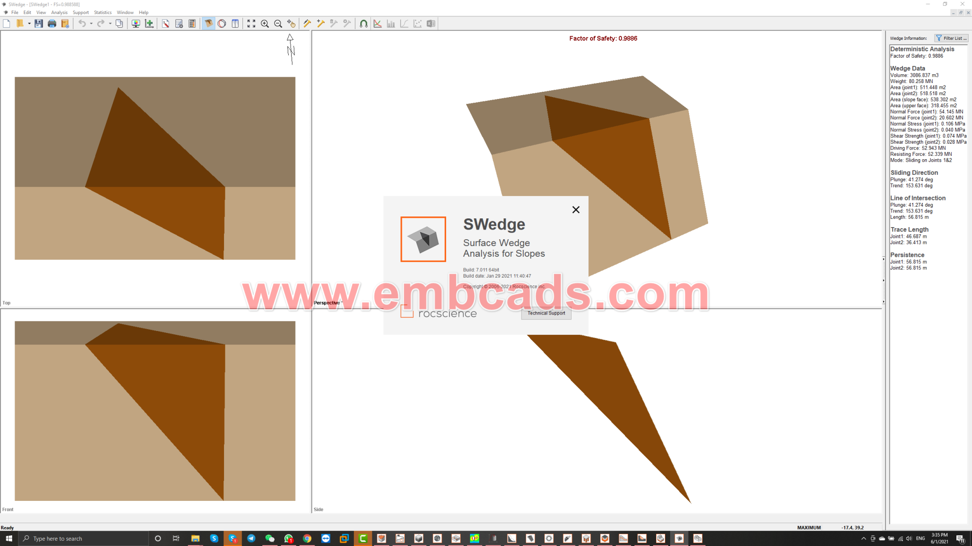 Rocscience 2021 March Full Suite - EmbCads Software's Services