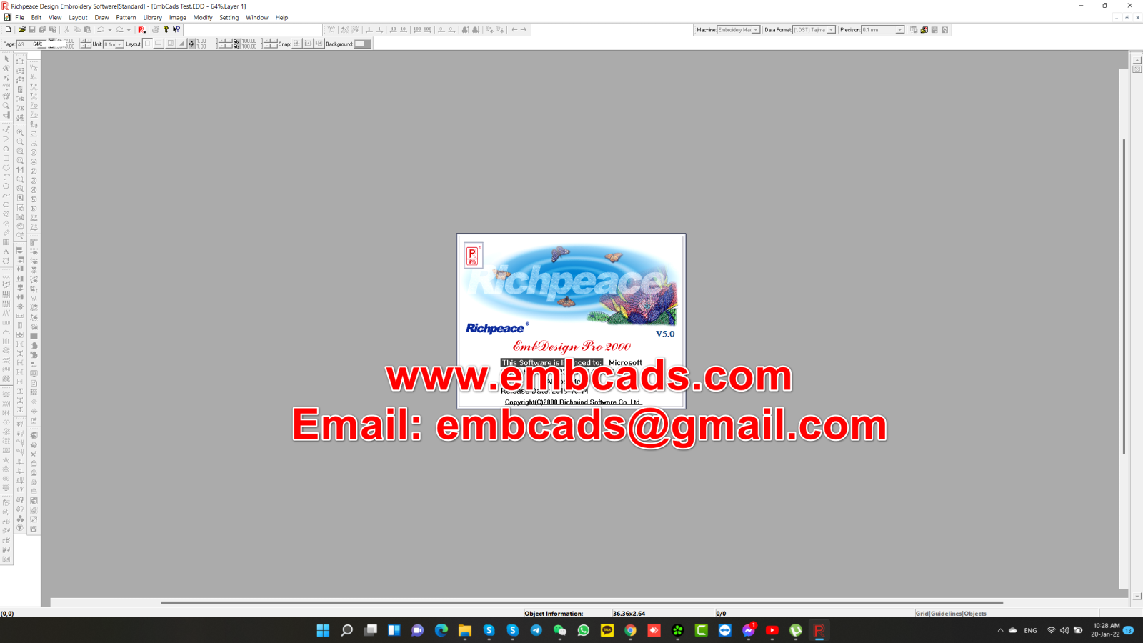 Richpeace Emb Design Pro CAD V5 - EmbCads Software's Services