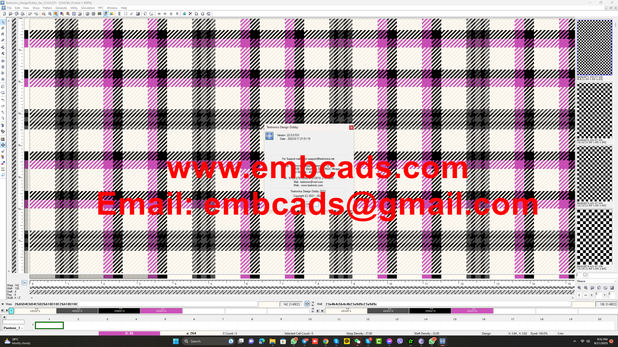 Textronic Design Dobby 2022 Full Version | Released On 2023 - EmbCads ...