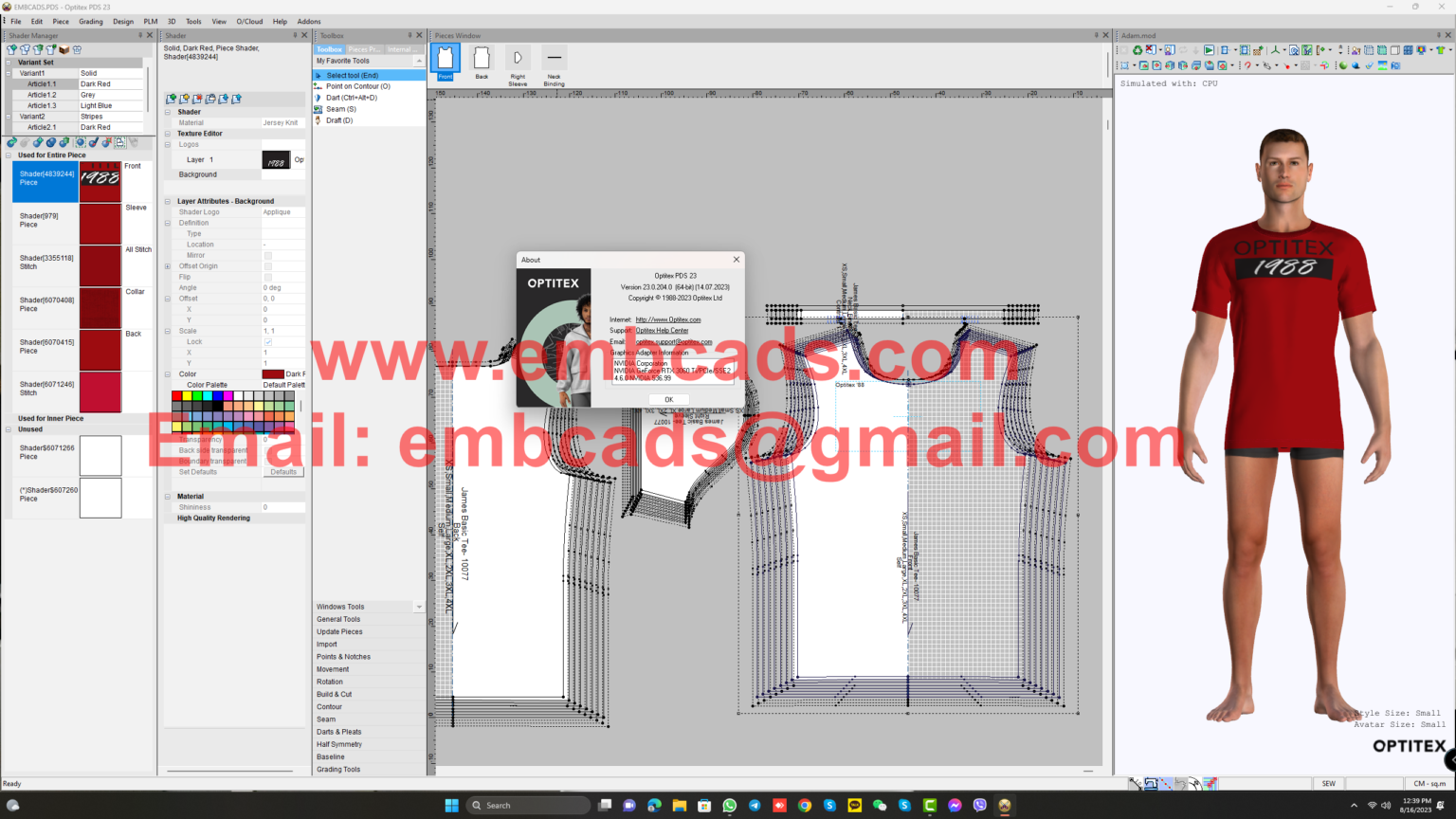Optitex 23 Full Suite | New Released 2023 - EmbCads Software's Services