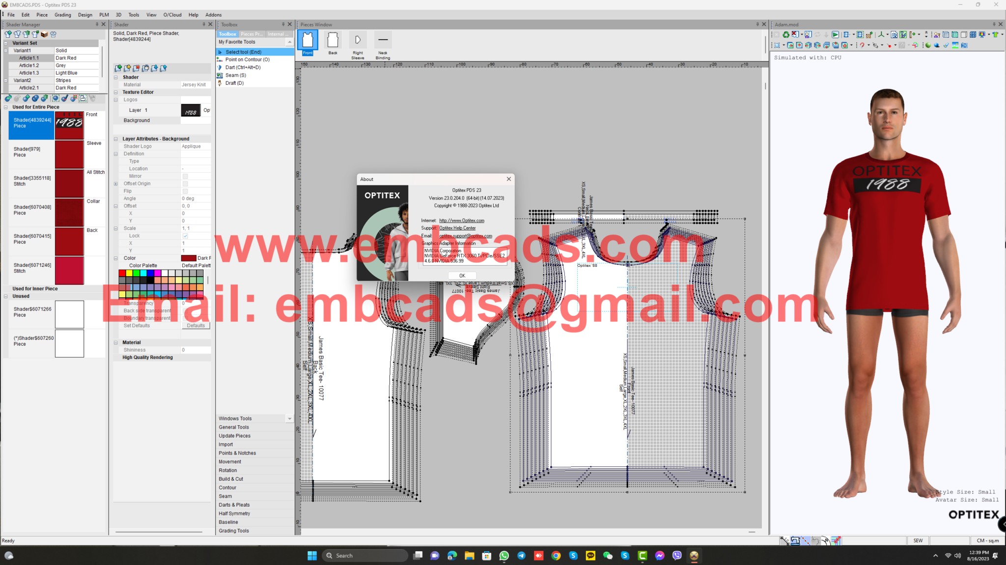 Optitex 23 Full Suite | New Released 2023 - EmbCads Software's Services