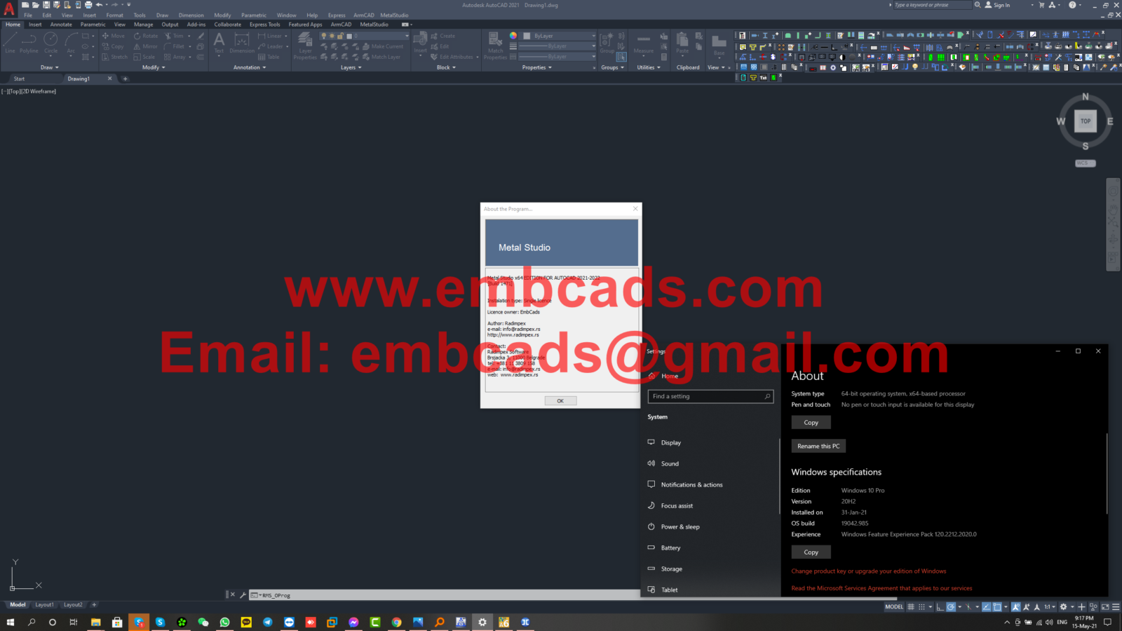 Radimpex Tower 8 B8419 + ArmCAD6 A21 + Metal Studio A21 + Autocad 21-22 ...