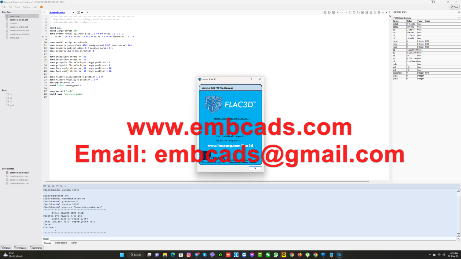 ITASCA V9 Suite | FLAC3D 2D 9.0 | PFC3D 2D 9.0 | MassFlow 9.0 | 3DEC 9. ...