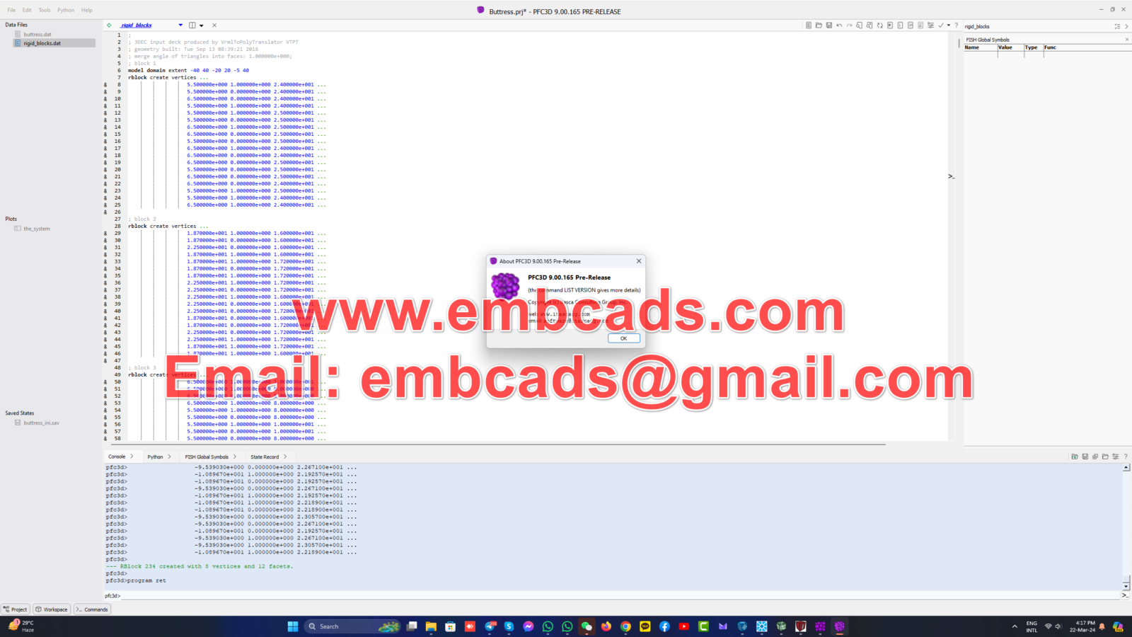 ITASCA V9.0.0.165 Suite | Flac3D_2D + PFC3d_2D + 3DEC + Mass flow ETC - EmbCads Software's Services