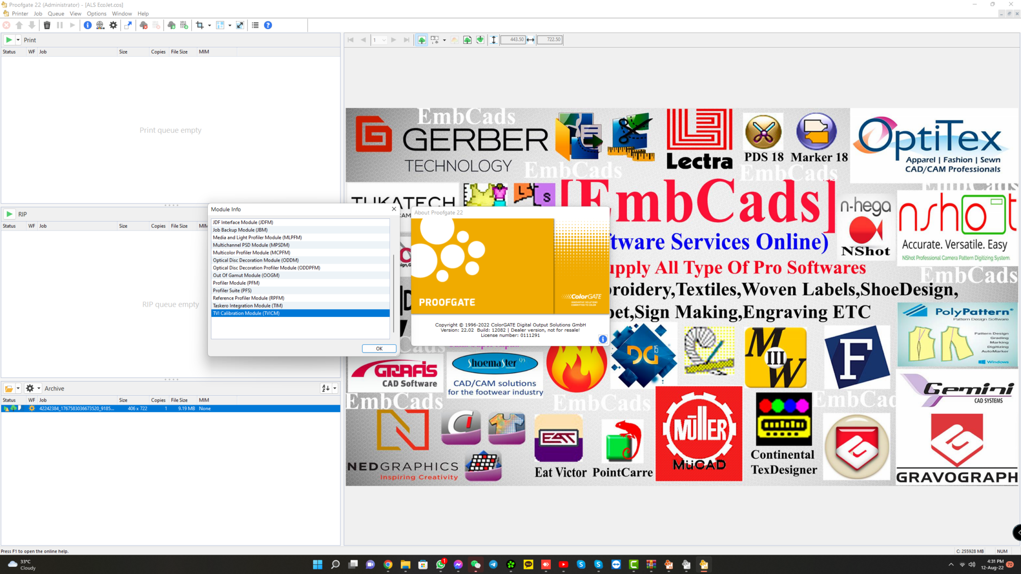 ColorGATE 2022 Production Server With ProofGATE And FilmGATE 3 Modules ...