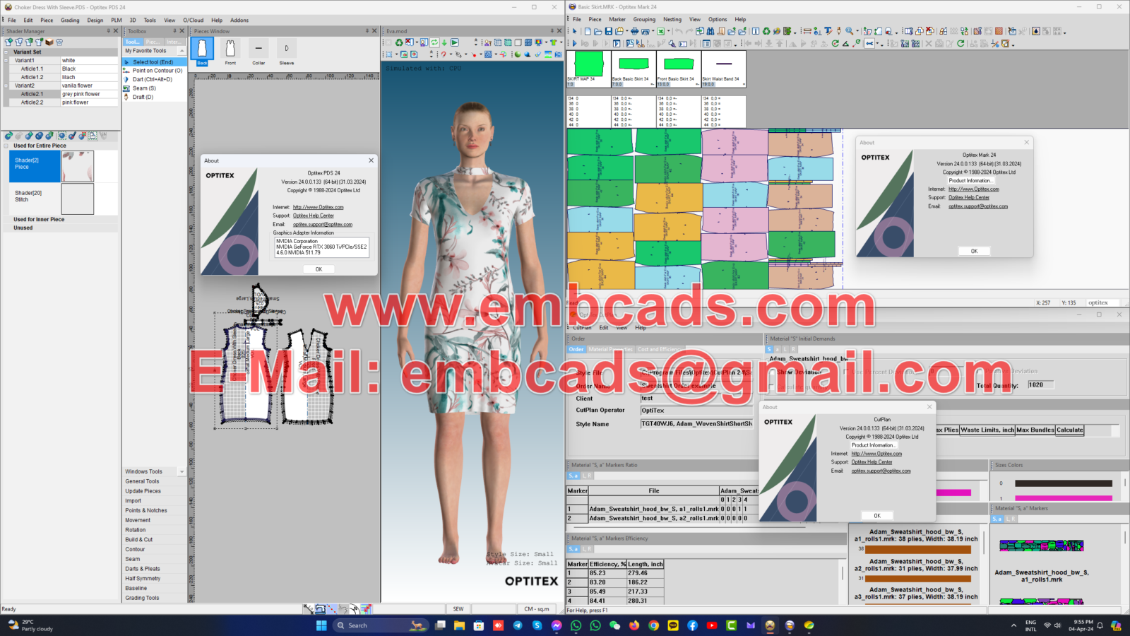 Optitex 24 Full Pack | New Released 31 March 2024 - EmbCads Software's ...