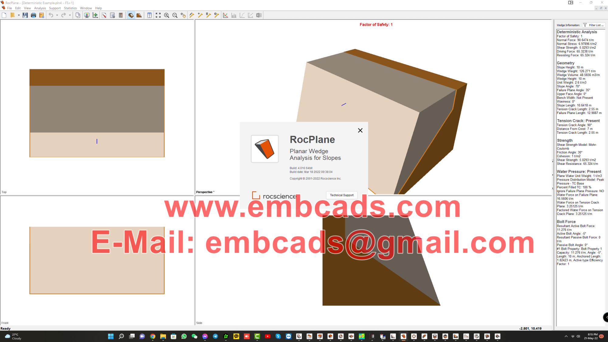 Rocscience V2022 May Full Suite Complete 19 Modules | Work Windows 11/ ...