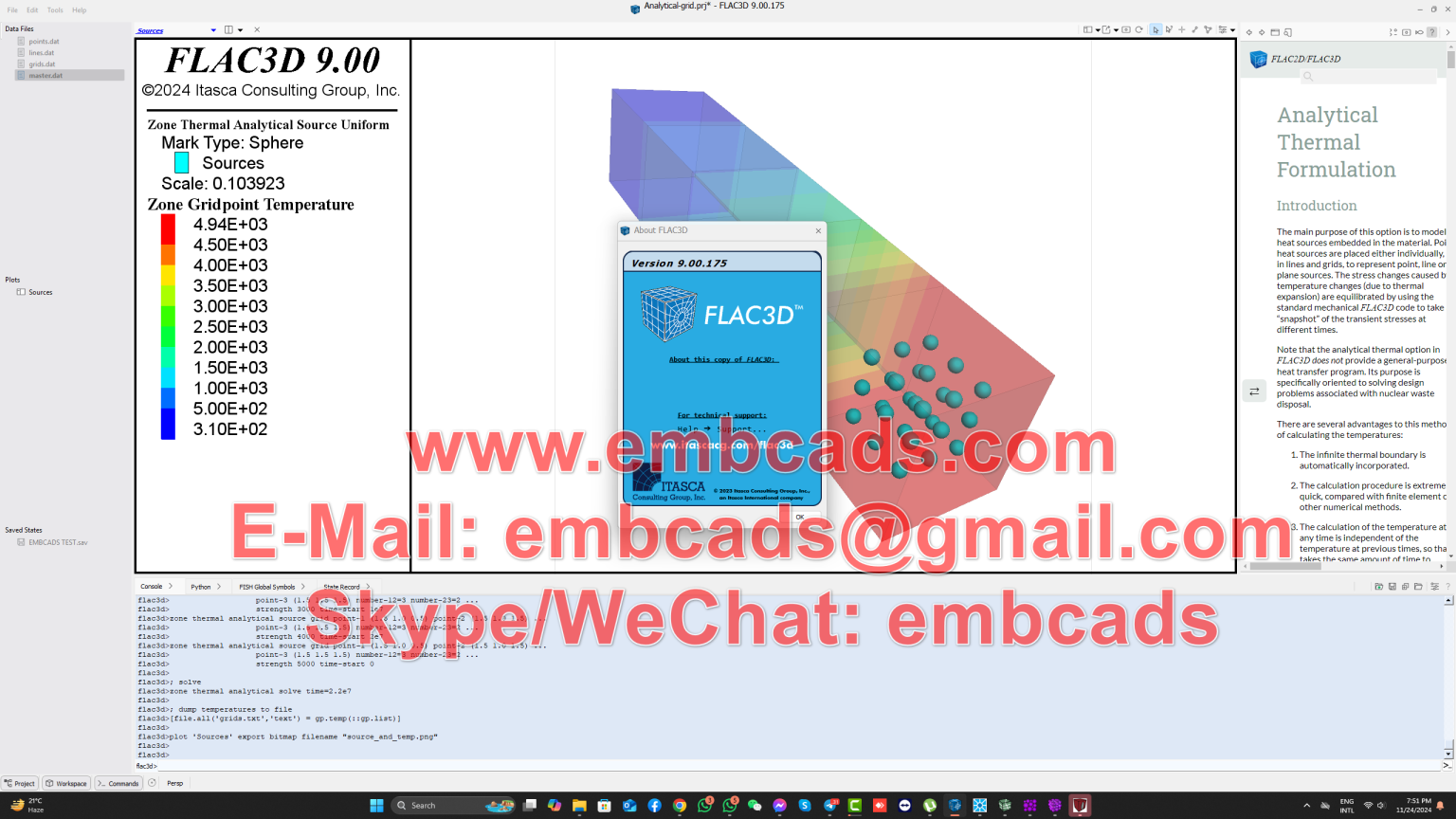 ITASCA V9.00.175 Suite | Flac_2D_3D + PFC_2D_3D + 3DEC + Mass flow ETC - EmbCads Software's Services