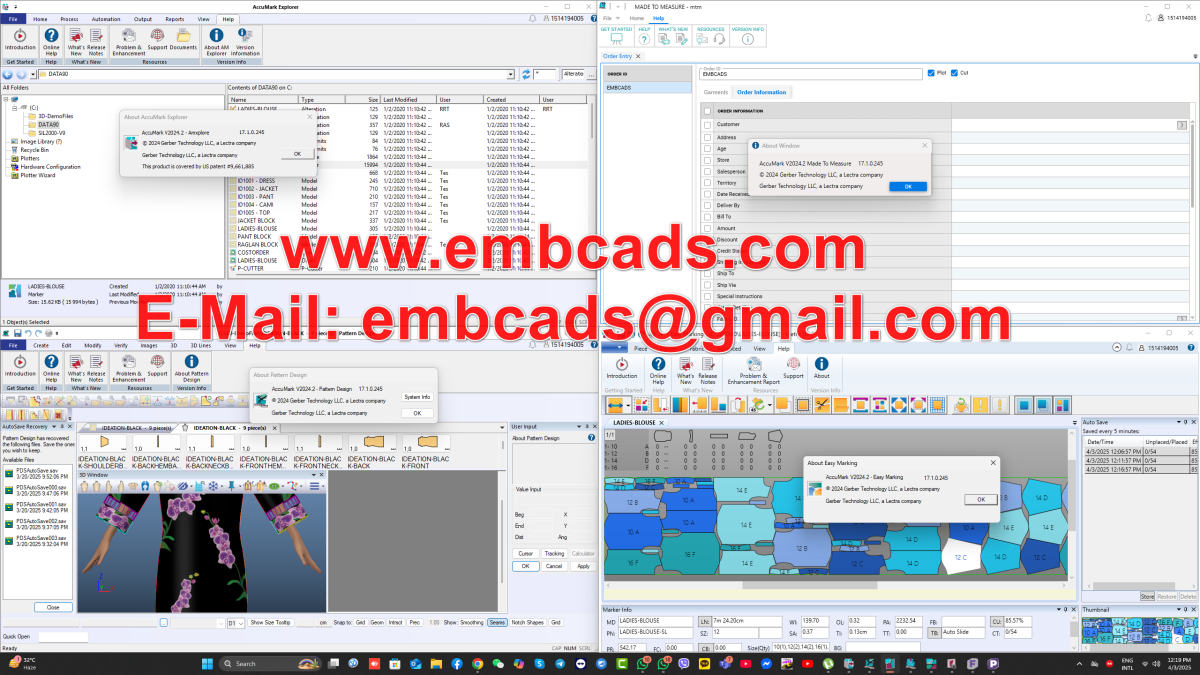 Gerber AccuMark V2024.1 Version 17.0.225 | New Released April 2024 ...