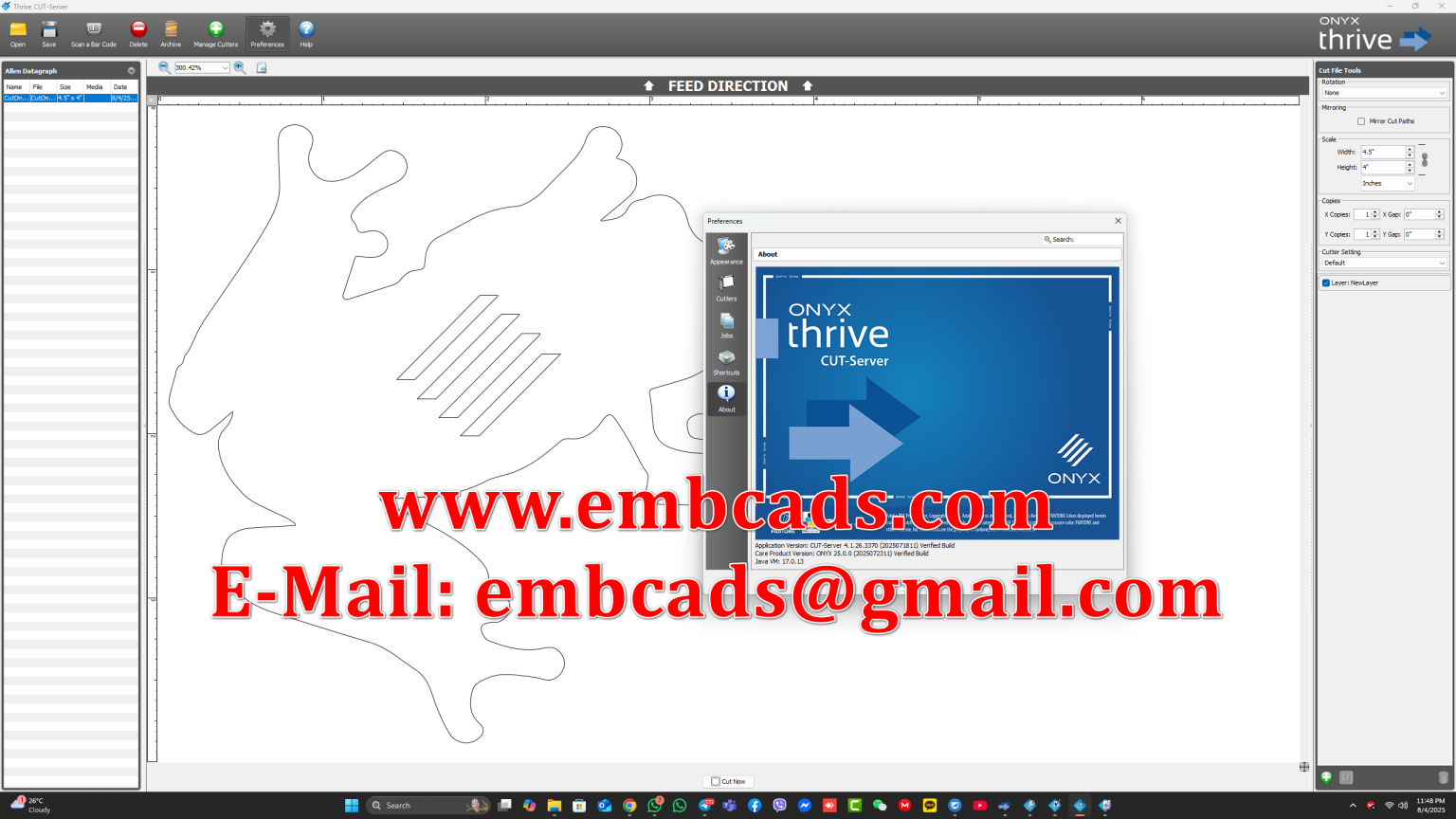 Onyx 25 Thrive Ultimate Edition (Released July 2025) - EmbCads Software ...