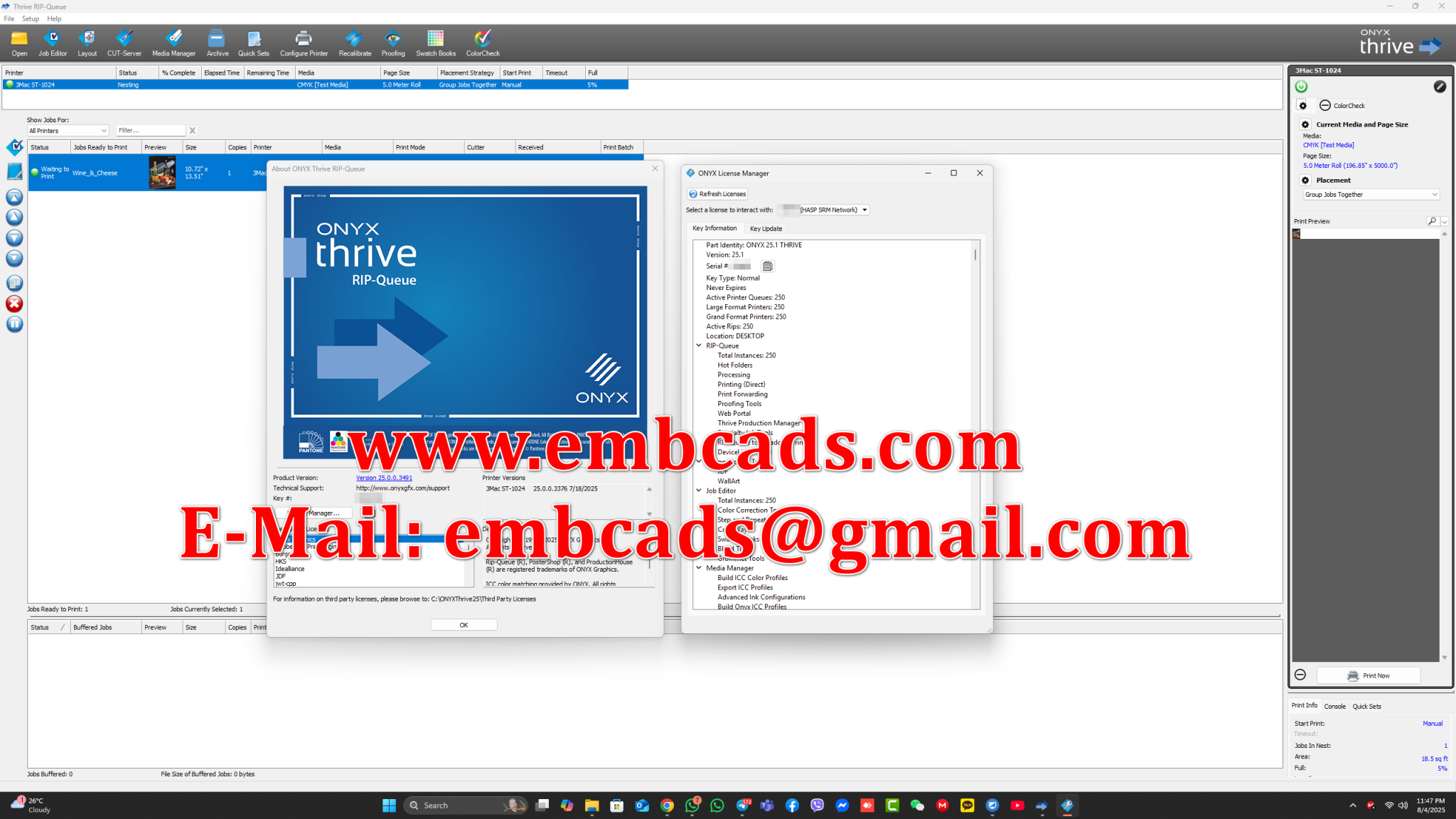 Onyx 25 Thrive Ultimate Edition (Released July 2025) - EmbCads Software ...