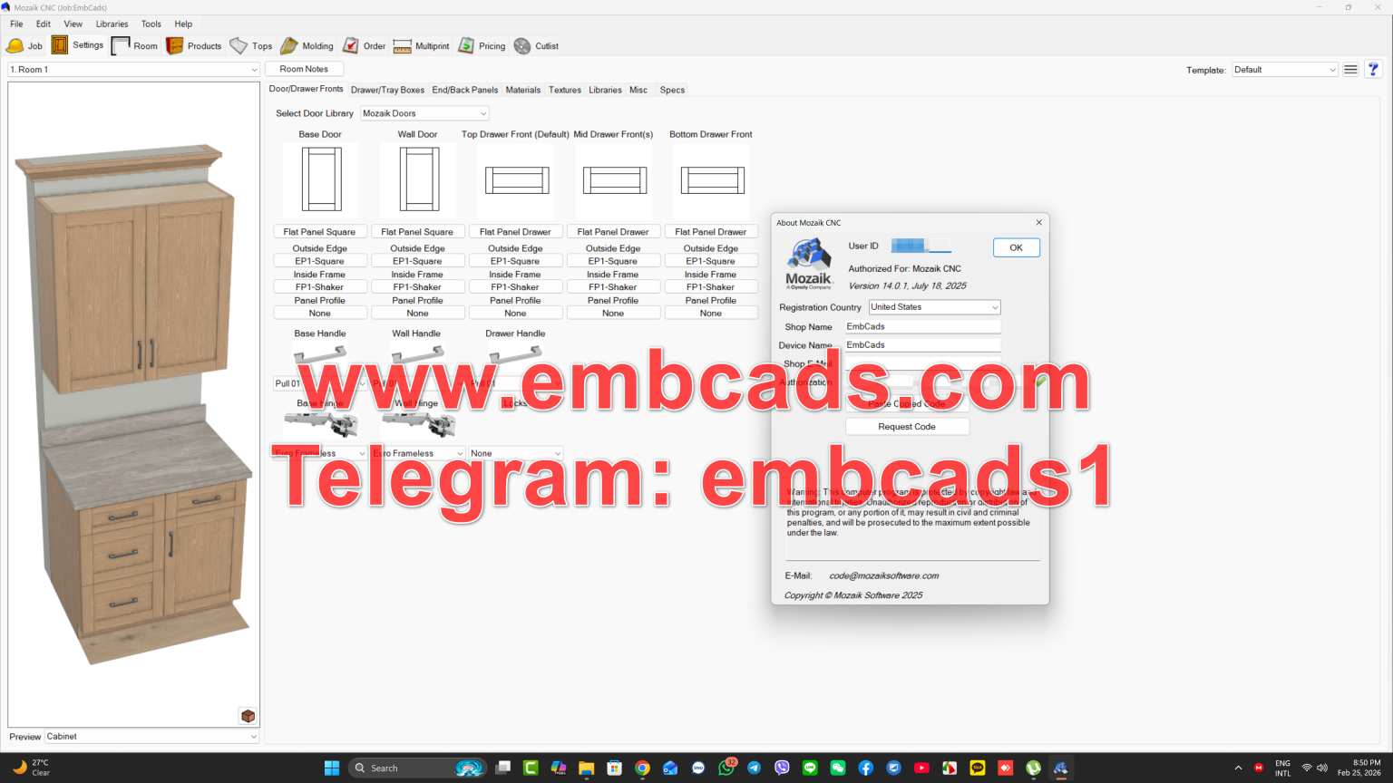 Mozaik V14 Complete CNC software for the cabinet industry - EmbCads ...